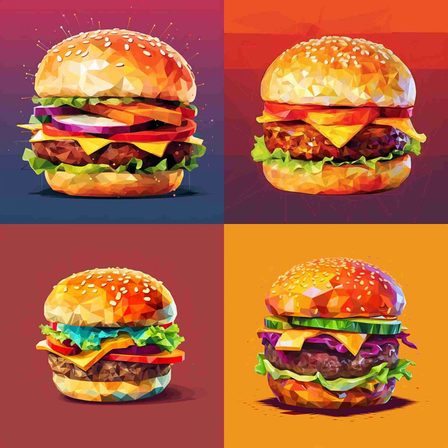 midjourney-low-poly-burger - mampfness